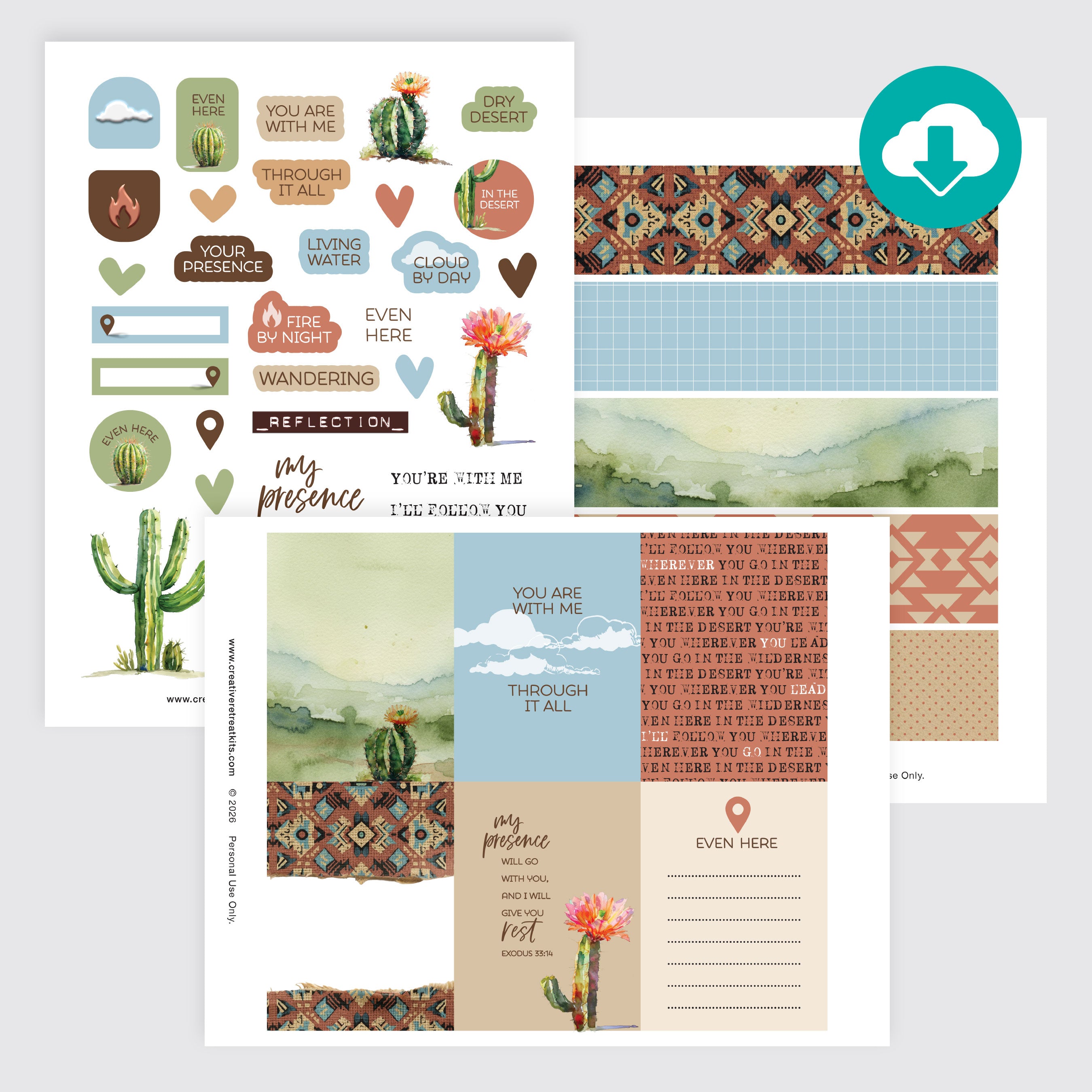 In The Desert Printables – Creative Retreat Kits